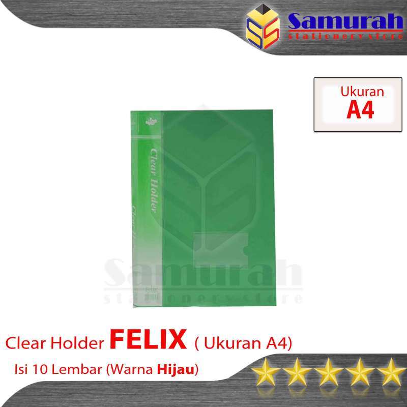 Promo Map Clear Holder FELIX isi 10 Pocket Polos ukuran A4 / Album ...