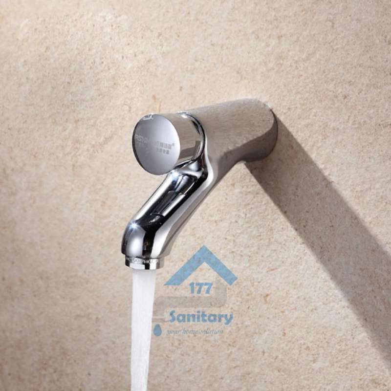 Promo Kran TEMBOK tekan Otomatis ON OFF Kuningan NT- keran air pencet ...