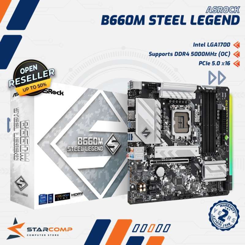 Jual Motherboard Asrock B660M Steel Legend - LGA 1700 DDR 4 di Seller ...