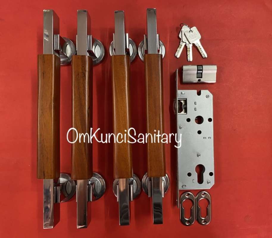 Jual Pull Handle Pintu Tarikan Pintu Double Jepit Panjang 33Cm Set ...