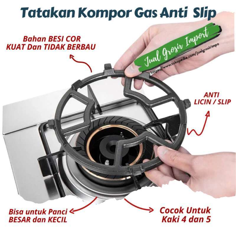 Jual ANTI SLIP Tatakan Dudukan Besi Tungku Kompor Gas Universal Semua ...