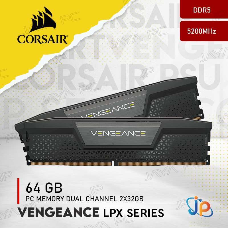 Promo Memory Corsair Vengeance Lpx Pc41600 5200mhz Ddr5 64gb 2x32gb Ram Diskon 61% Di Seller ...