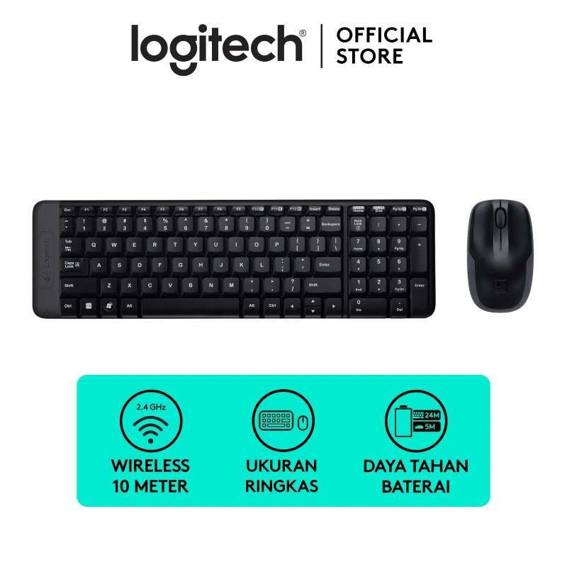 Promo Logitech Mk215 Wireless Keyboard And Mouse Combo Diskon 23 Di