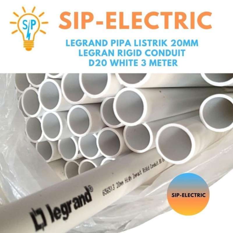 Jual Legrand Pipa Listrik 20mm / Legran Rigid Conduit D20 White 3 Meter ...