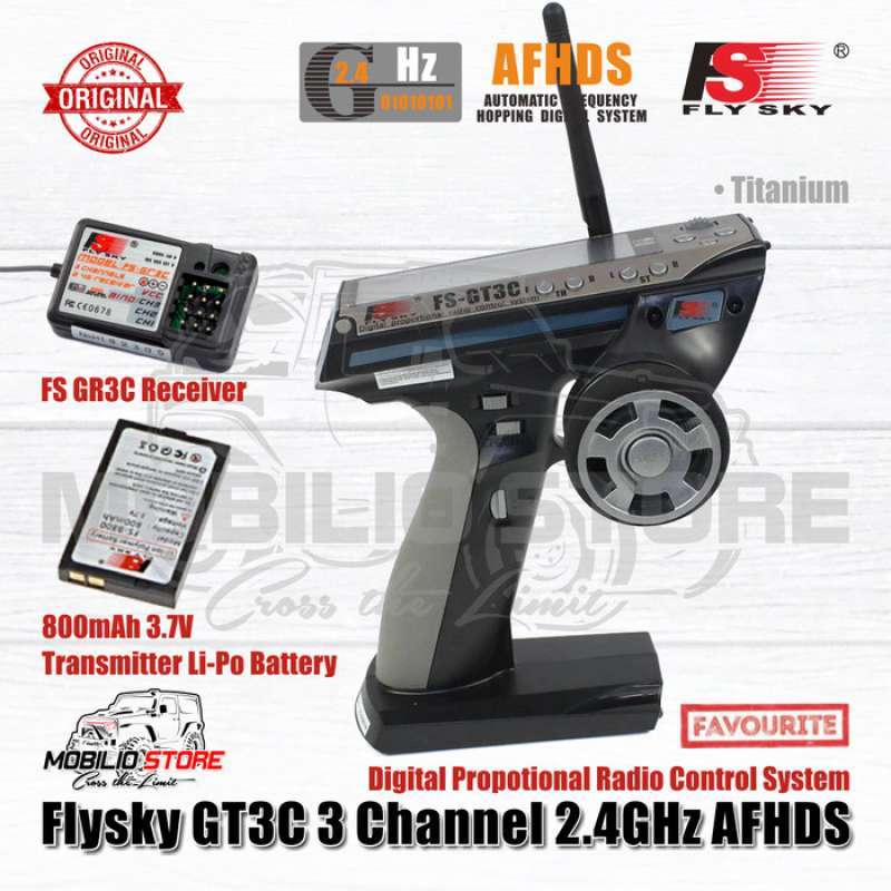 Jual FlySky FS-GT3C 2.4 GHz 3CH Black Radio Control Transmitter ...
