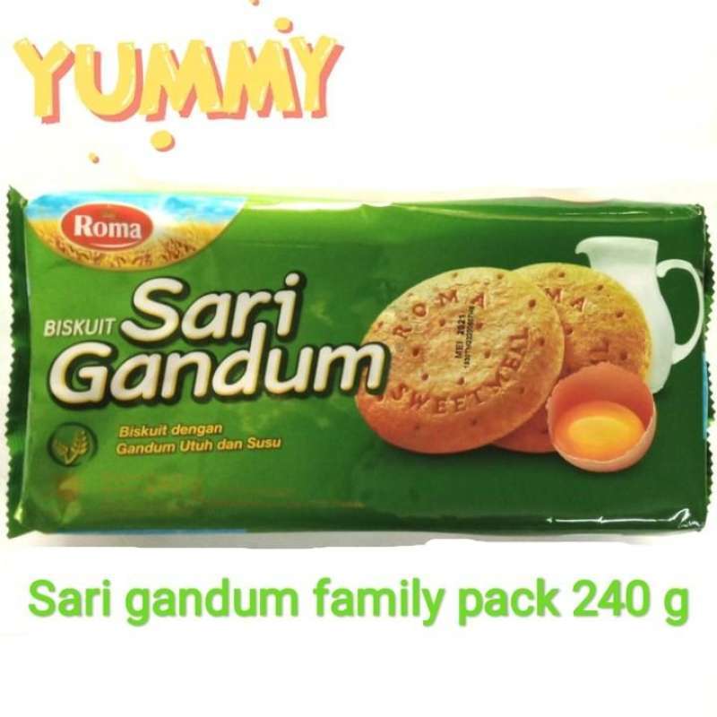 Jual Biskuit Sari Gandum Roma 240gr. | Biskuit gandum/Roma Gandum di ...