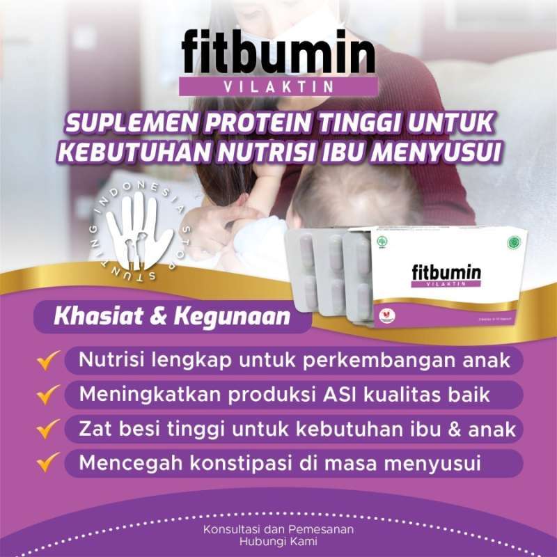 Promo Fitbumin Vilaktin Pelancar Asi Booster Vitamin Ibu Menyusui Daun ...