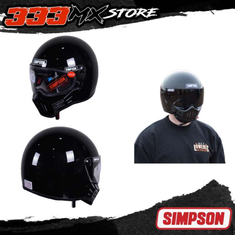 Jual HELM FULL FACE SIMPSON M30 BANDIT BLACK GLOSS HELM SIMPSON M30 ...