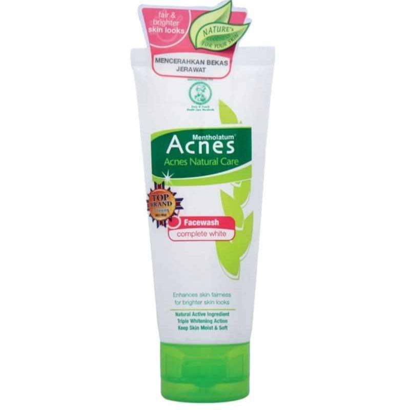Jual Acnes Natural Care Complete White Face Wash 100 Gr ( Pink ) Di ...