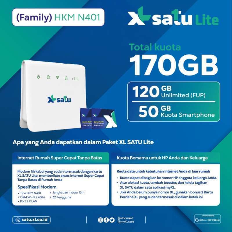 Jual Xl Satu Lite Family (hkm N401) Modem Wifi Lte All Operator Di ...