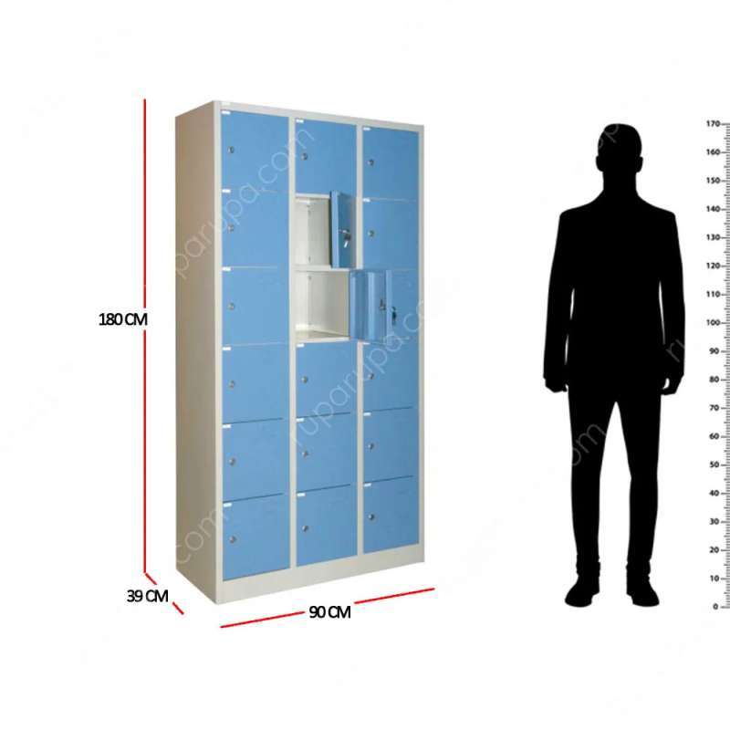 Jual Krisbow Lemari Loker Besi Jumbo Locker Cabinet 12 Pintu - Biru Di ...
