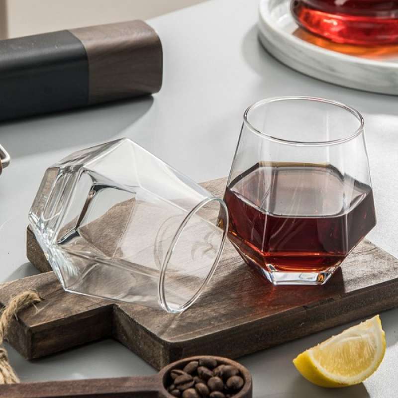 Promo Gelas Estetik/Gelas Hexagonal/Gelas Diamond/Gelas Kristal/Gelas ...