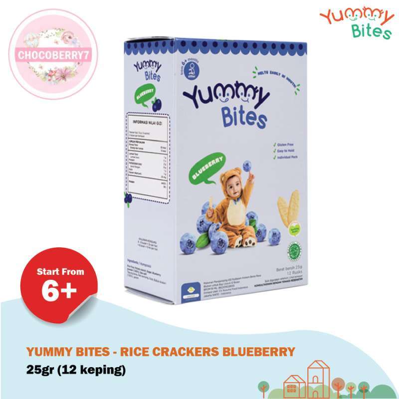 Jual Yummy Bites Rice Crackers 25gr - Blueberry di Seller Chocoberry7 ...