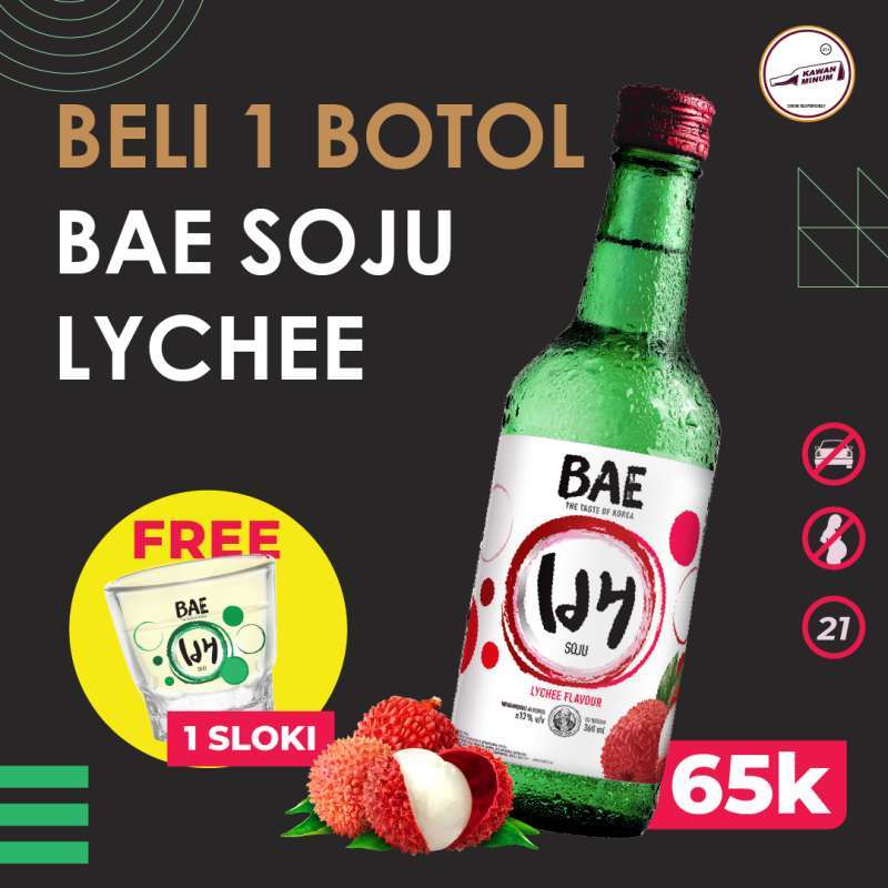 Jual Beli 1 Bae Soju Lychee 360ml Free Sloki Di Seller Kawan Minum ...