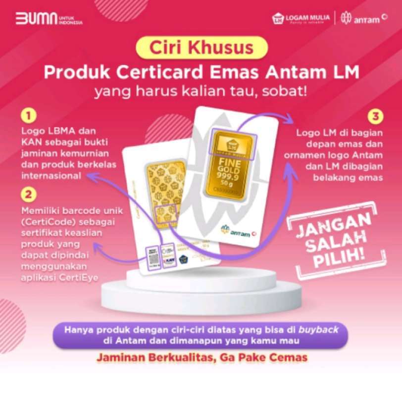 Jual LM EMAS ANTAM 1 Gram, LOGAM MULIA TERBARU dan box emas di Seller ...