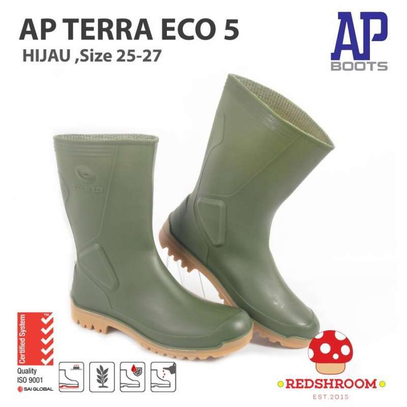 Jual Sepatu Boot Pendek Ap Boots Ap Terra Eco 5 Hijau Kebun Pertanian ...