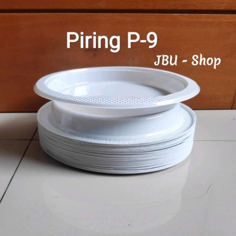 Jual Piring Plastik Besar P-9 isi 50pcs, Piring Makan di Seller Odettee ...