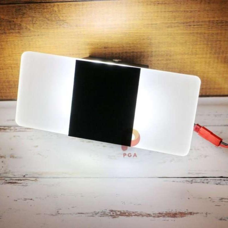 Jual LAMPU DINDING ACRYLIC KOTAK LIST HITAM 2 ARAH di Seller Penjual ...