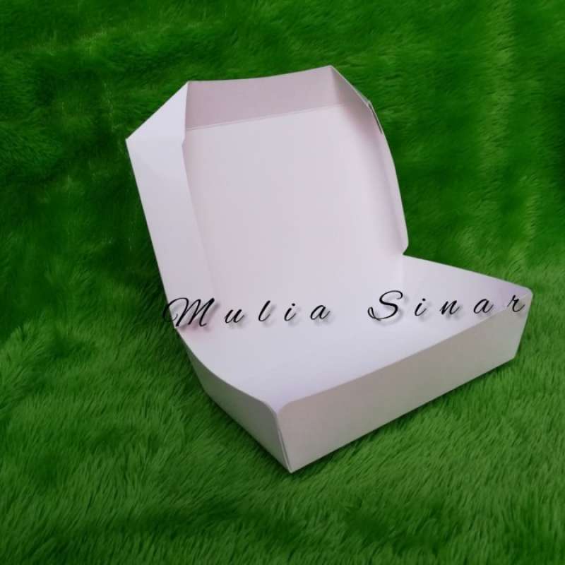 Jual Paper Box M Polos / Kotak Kertas Makan / Kemasan Makanan Kotak ...