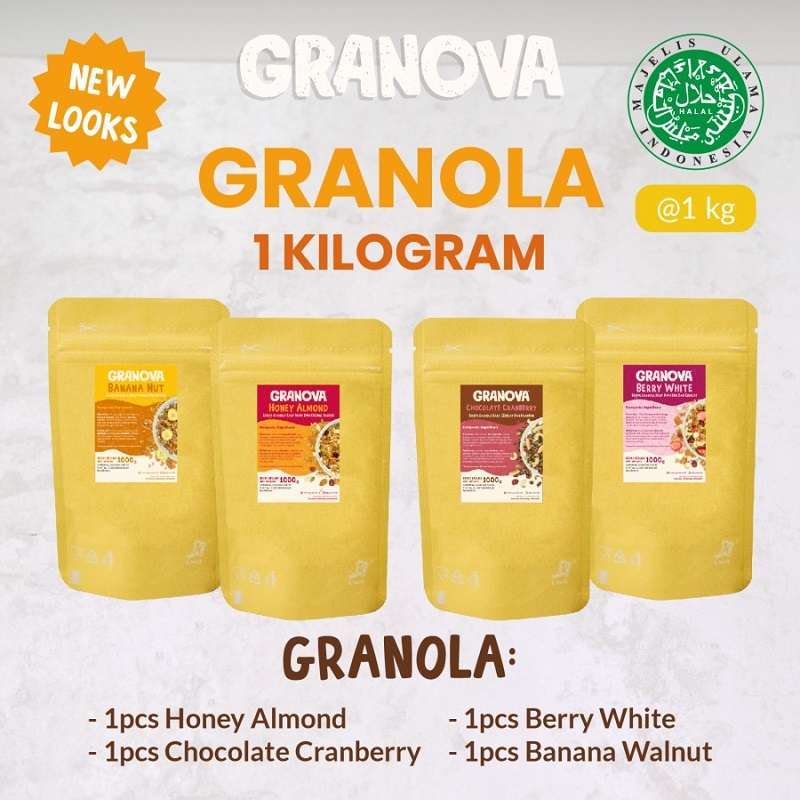 Promo Granola by Granova [1 kg] - Sereal Granola, Menu Sarapan Sehat ...