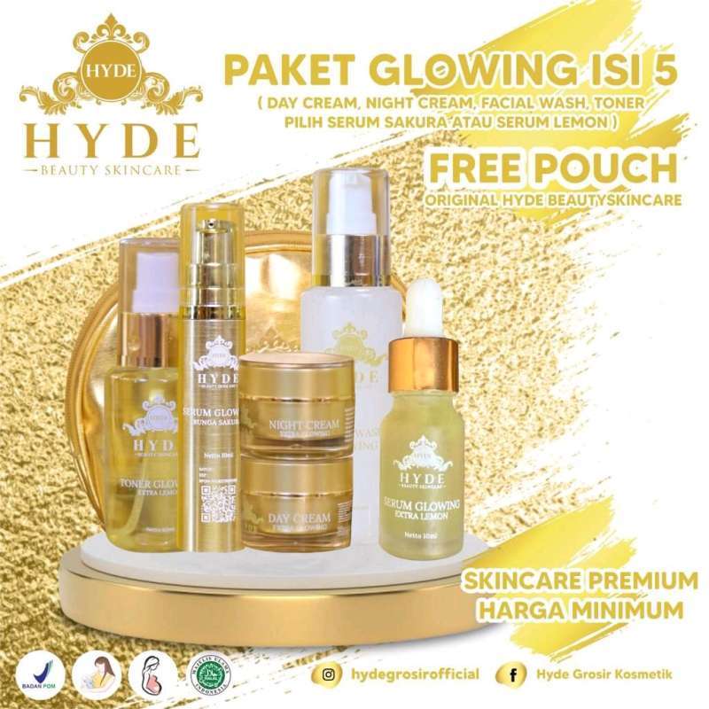 Jual Hyde Beauty Skincare Original Bpom Paket Glowing Isi 5 / Facial ...