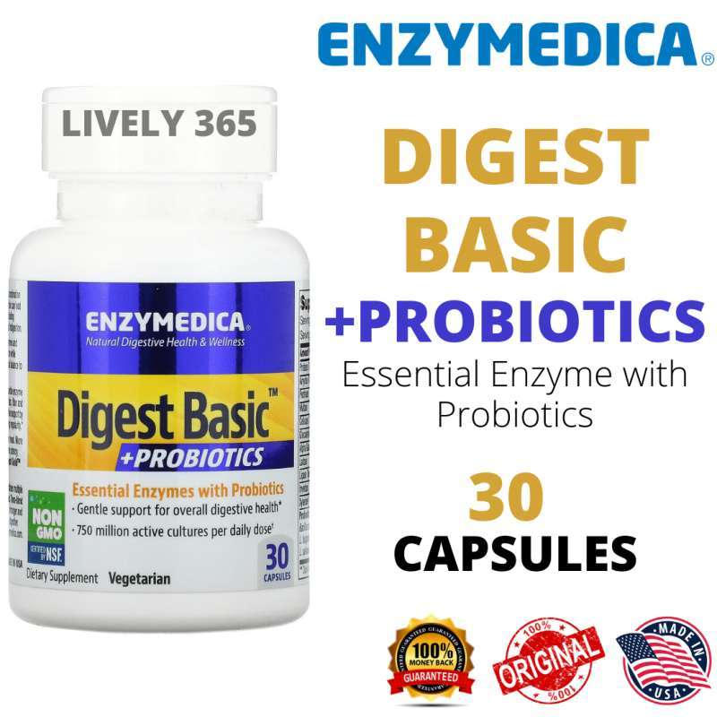 Jual Enzymedica | Digest Basic + Probiotics Enzim Pencernaan | 30 Capsules Di Seller Lively 365 ...