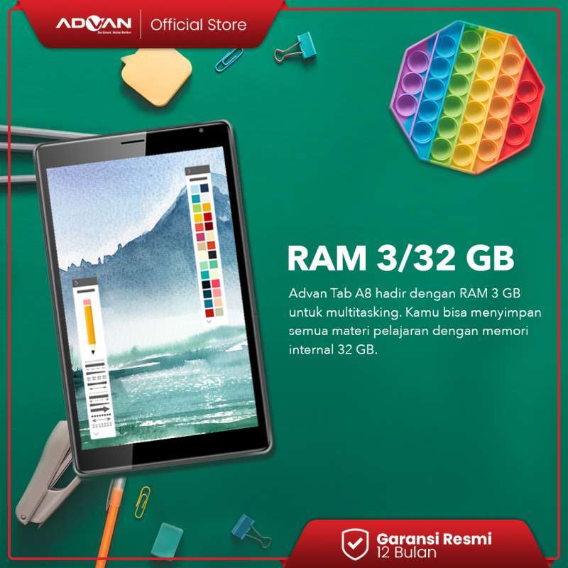 Jual Advan Tab A8 3gb / 32gb Tablet 8 Inch Android 11 Garansi Resmi ...