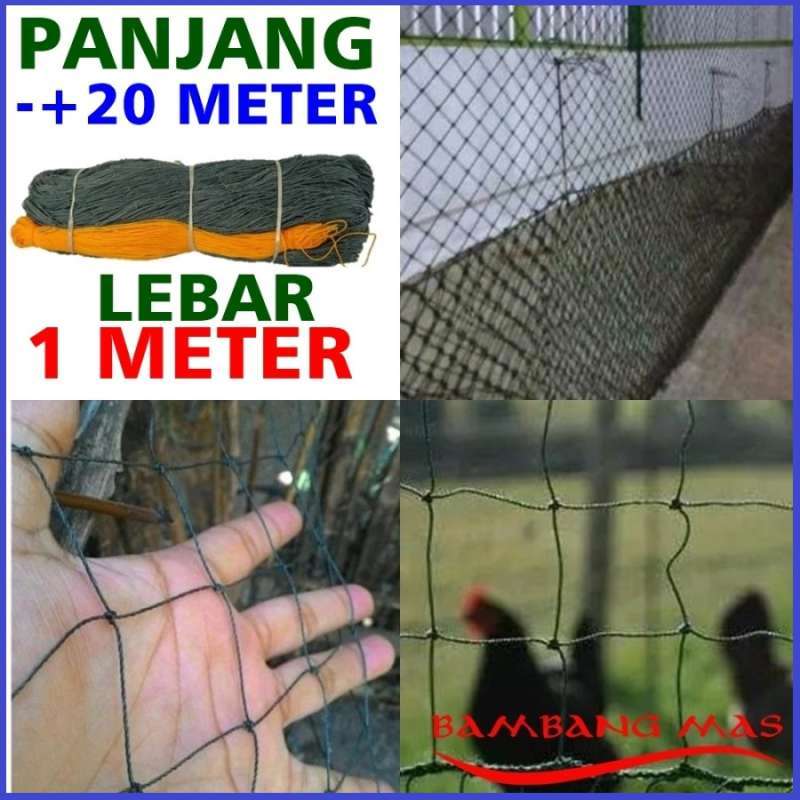 Jual Jaring Hitam Jaring Pagar Ayam Jaring Kandang Lebar 1 Meter rumah ...