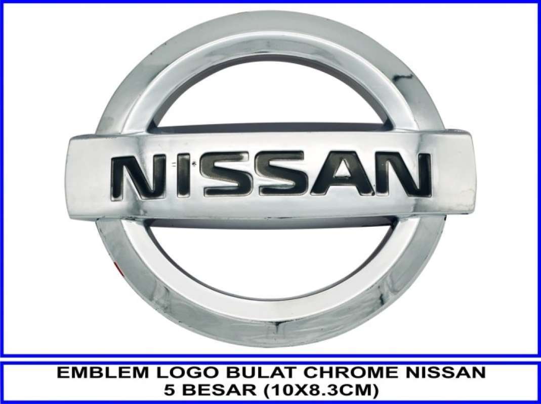 Jual EMBLEM LOGO BULAT CHROME NISSAN 5 BESAR (10X8.3CM) di Seller ...