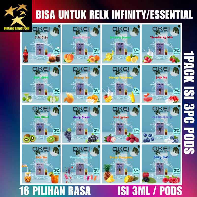 Jual [compitable Relx Infinity Essential] Oke! Pods Mint Flavour ...