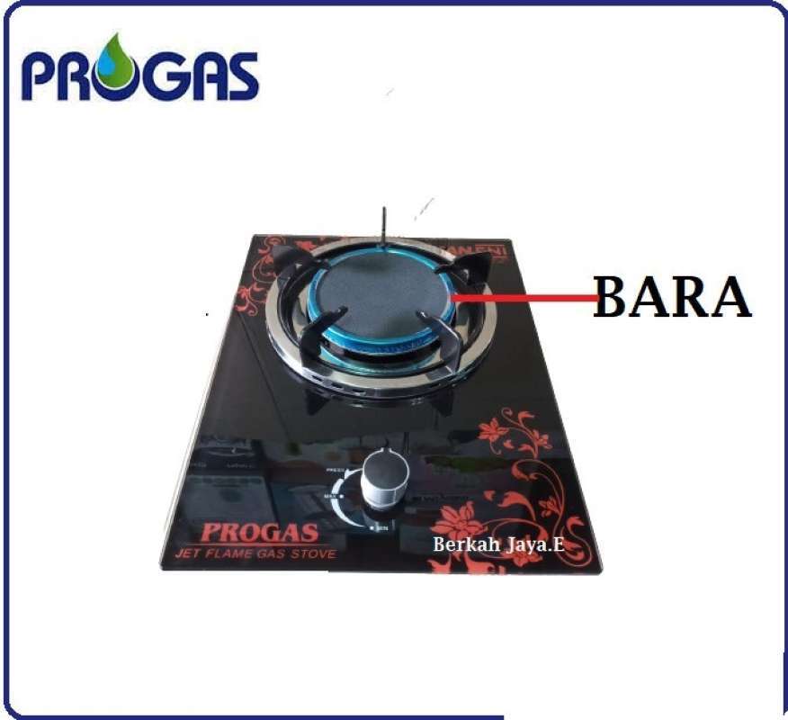 Jual Kompor Gas Progas 1 Tungku BARA Kompor Tanam 2in1 Tempered Glass ...
