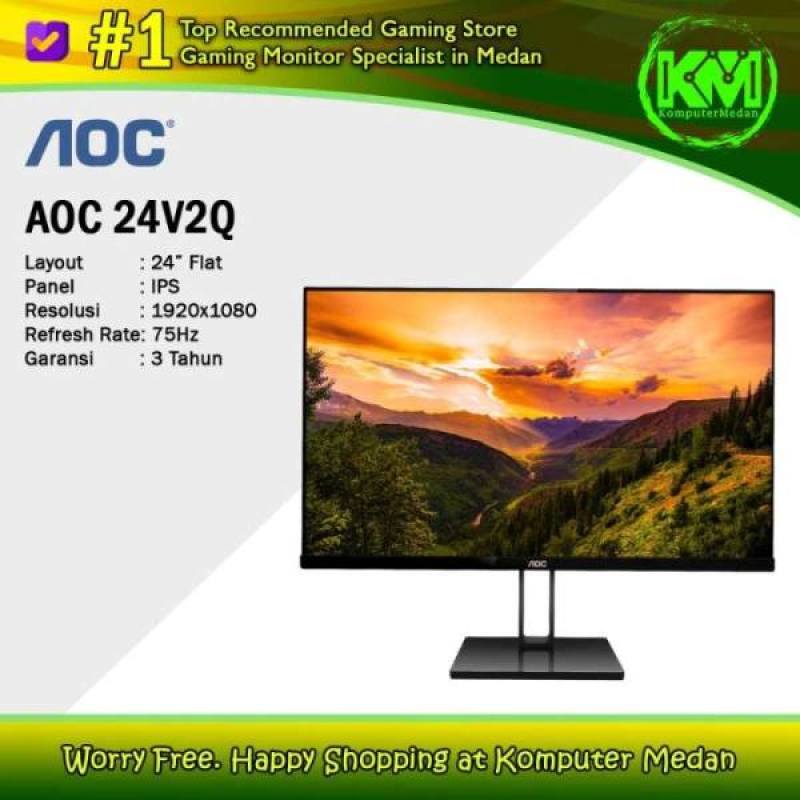 Jual Monitor LED AOC 24V2Q 24 1920x1080 75Hz IPS HDMI DP AMD FreeSync ...