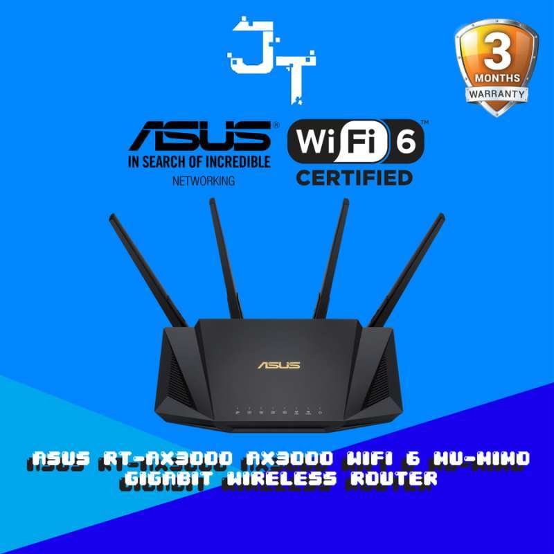 Jual ASUS RT-AX3000 AX3000 WiFi 6 MU-MIMO Gigabit Wireless Router di ...