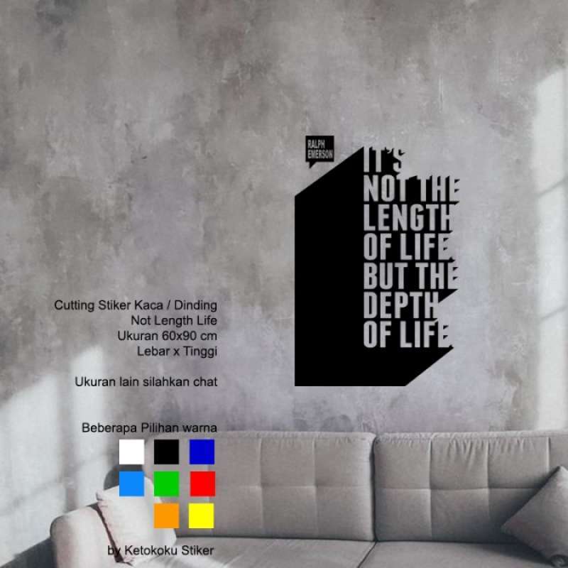Jual Sticker It'S Not The Length Stiker Kaca Tembok Kantor Rumah ...