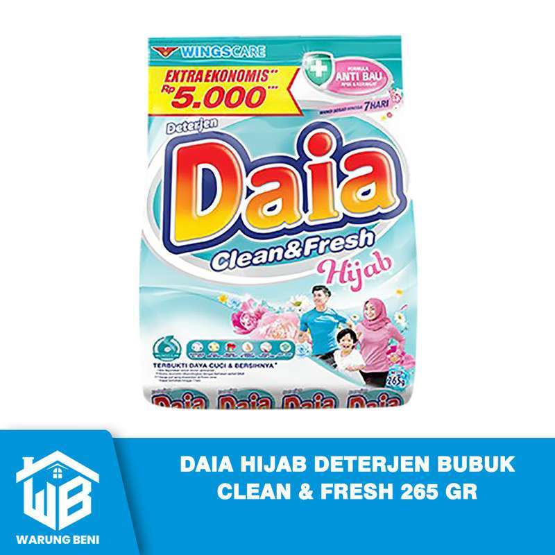 Jual Daia Hijab Deterjen Bubuk Clean & Fresh 265 Gr Di Seller Warung ...