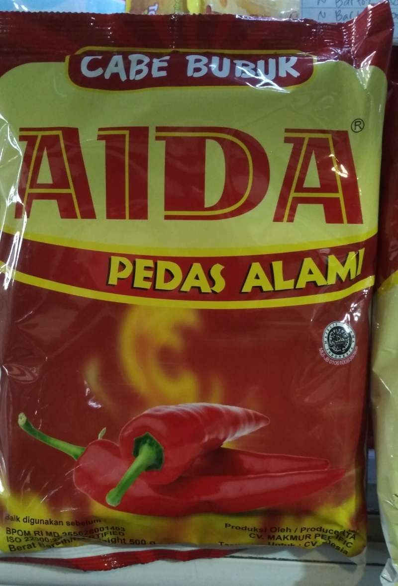 Jual Aida Cabai Bubuk 500 Gr Termurah - Harga Grosir Terupdate Hari Ini ...