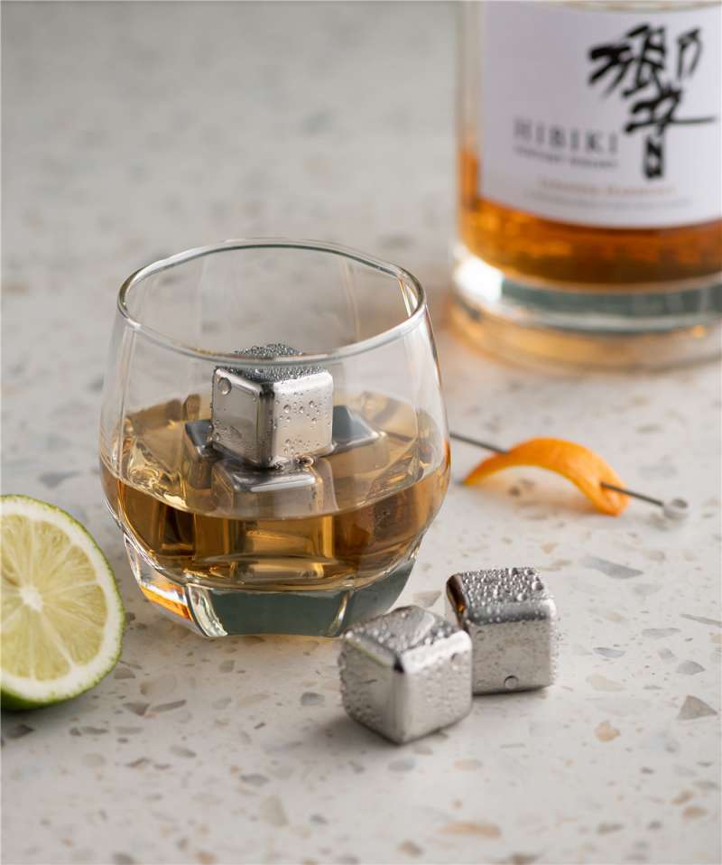 Jual Pinmoo Stainless Steel Ice Cube Box Reusable Es Batu Serbaguna ...