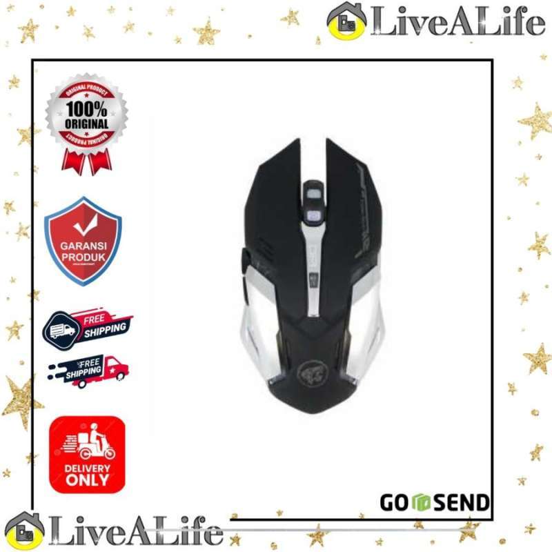 Jual AZZOR Wireless Gaming Mouse RGB 7 Color 2000 DPI Rechargeable - D9 ...