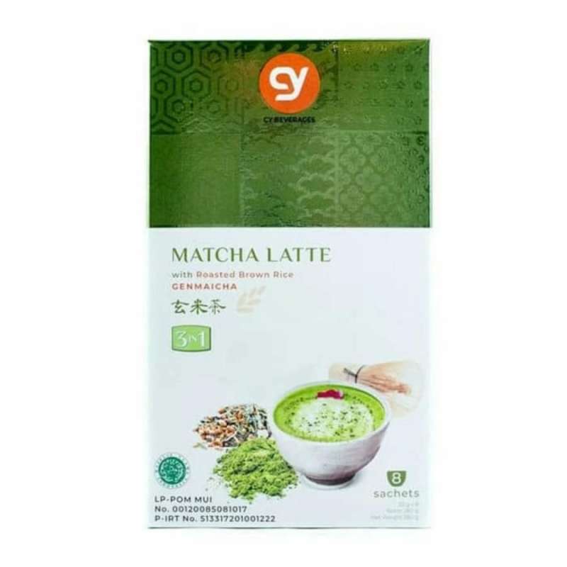Jual CY Matcha Latte With Roaster Brown Rice 8 Sachets di Seller ...