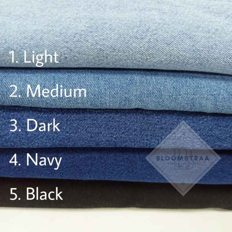 Jual kain denim washing kain jeans bahan denim bahan jeans washing blue ...