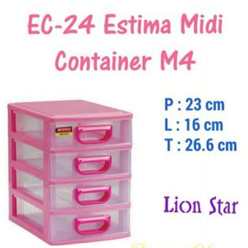 Jual Laci plastik / rak mini storage box container Lion Star Midi Susun ...