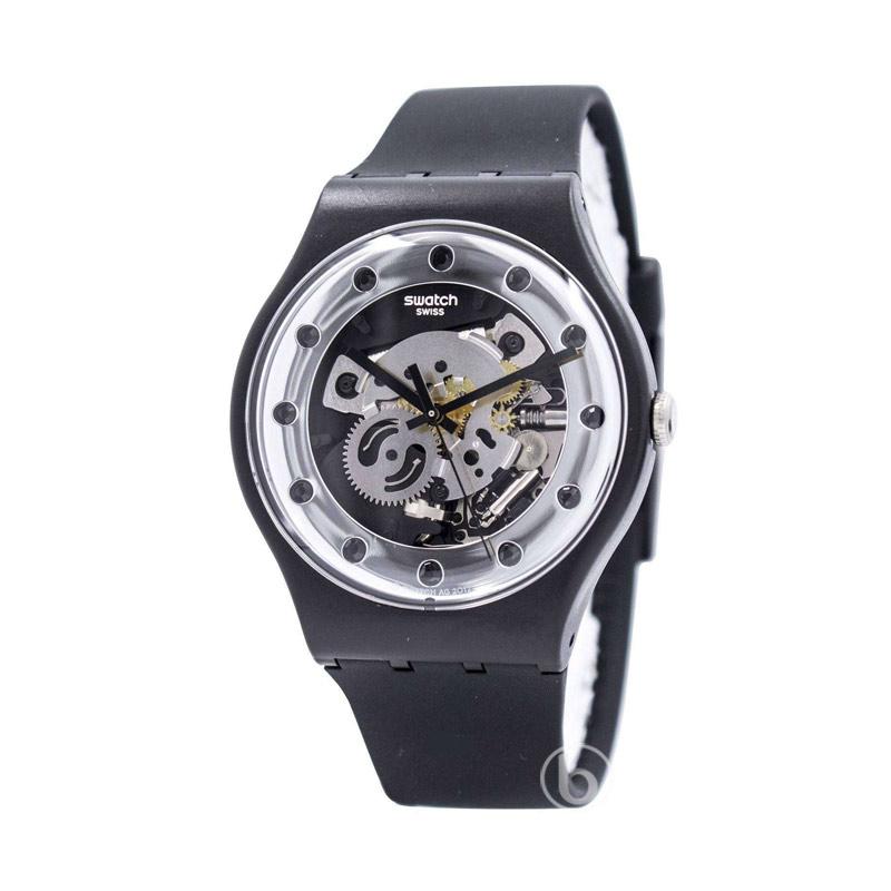 Promo SWATCH Silver Glam Suoz14 Original Swiss Made Jam Tangan Unisex ...