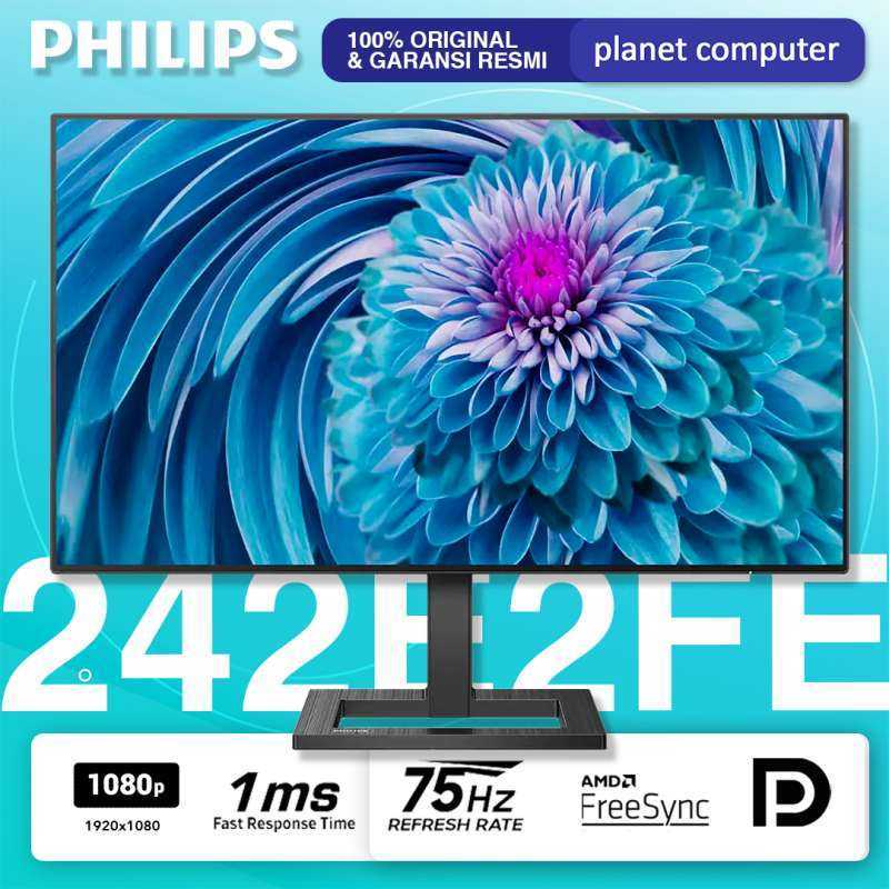 Jual Monitor LED Philips 242E2 242E2FE 24 IPS 1080p 75Hz VGA HDMI DP di ...