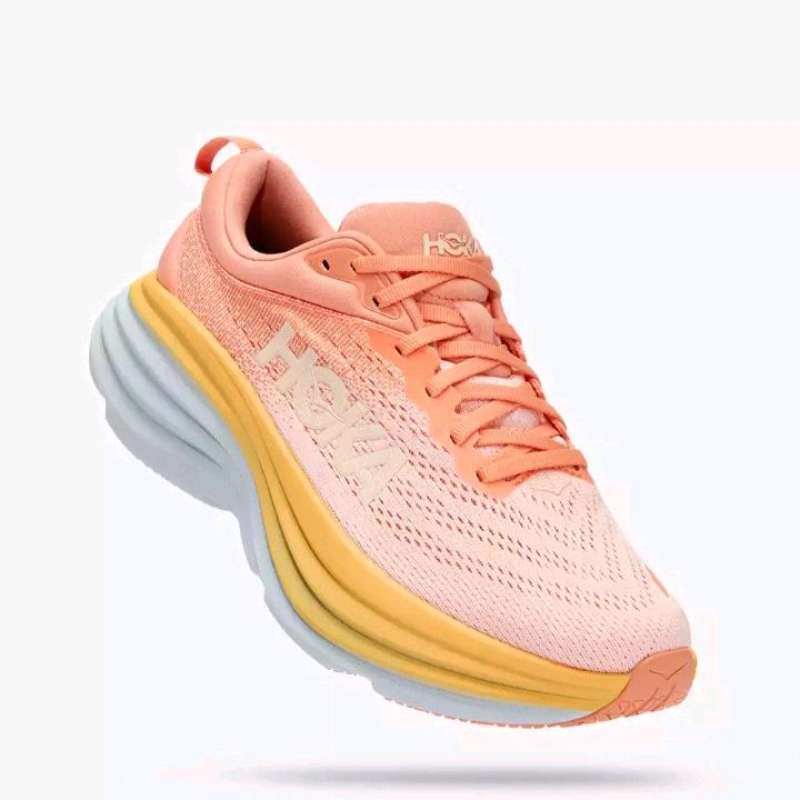 Jual Sepatu Lari Wanita Hoka One One Bondi 8 Peach Parfait Original di ...