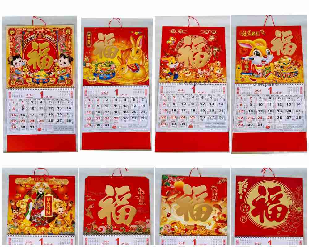 Jual Kalender Harian Imlek Cina / Hongkong / Fu Shio Kelinci 2023 Di ...