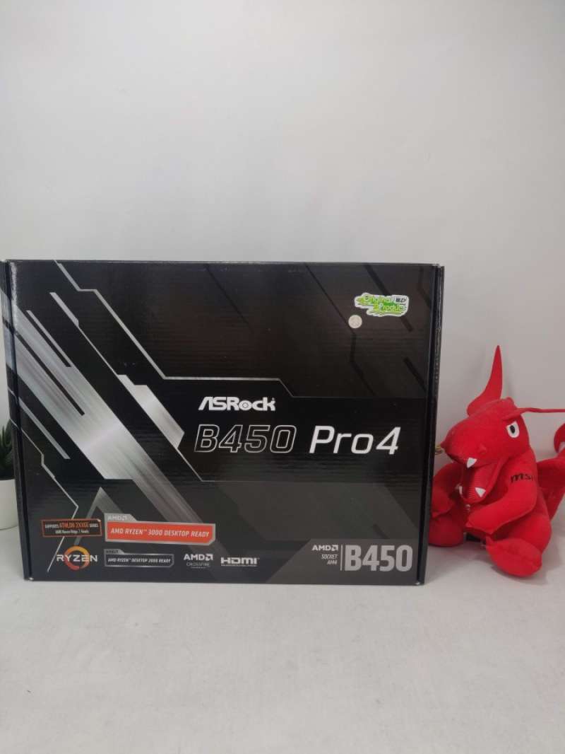 Promo Asrock B450 Pro4 Amd Am4 Motherboard - Pro 4 B 450 Cocok 3200G ...