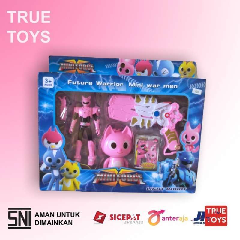Jual Mainan Robot Mini Force X karakter LUCY Miniforce Pink - Merah ...