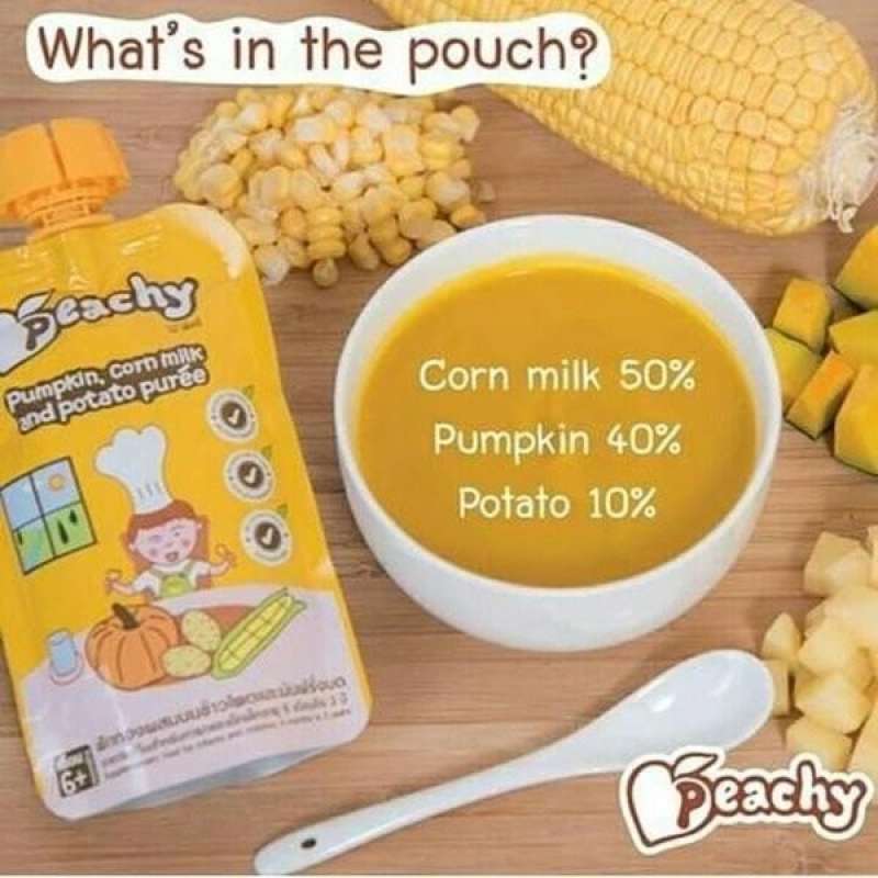 Jual PEACHY PUMPKIN CORN MILK PUREE 110GR di Seller Willow Baby Shop ...