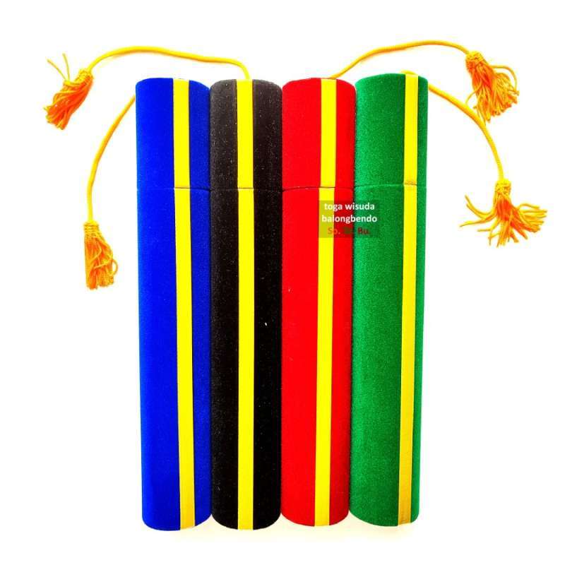 Jual TABUNG TOGA wisuda WARNA MERAH HIJAU BIRU HITAM di Seller Topi ...