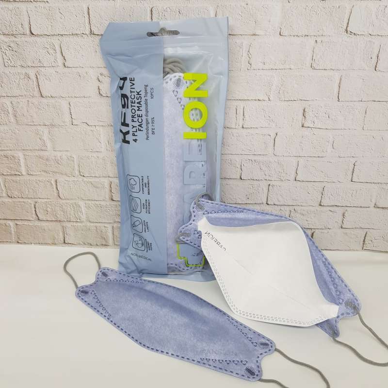 Jual Masker Kf94 Careion Earloop Hitam Putih Warna Pastel 4ply Isi ...